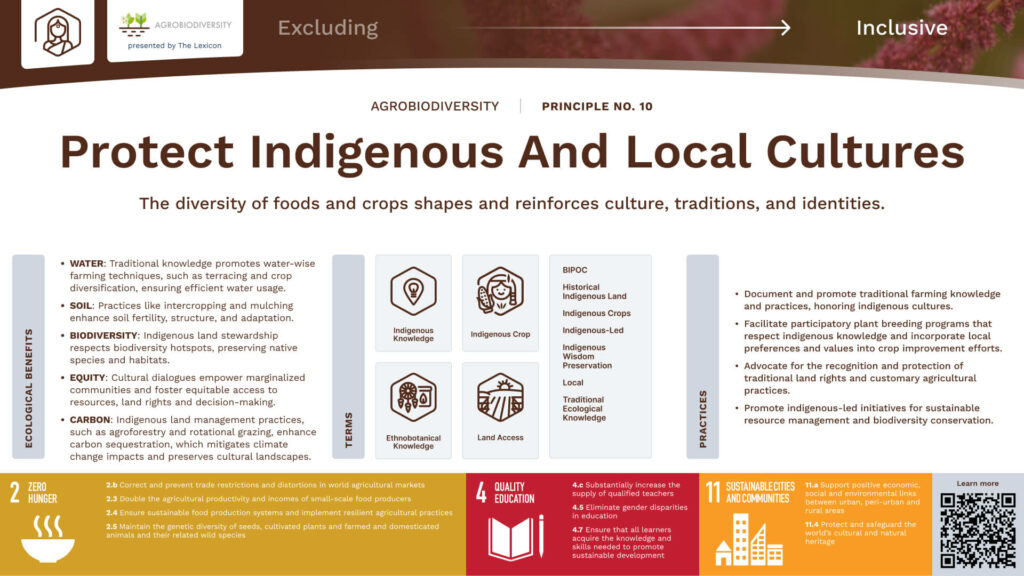 Agrobiodiversity: Lexicon of Food